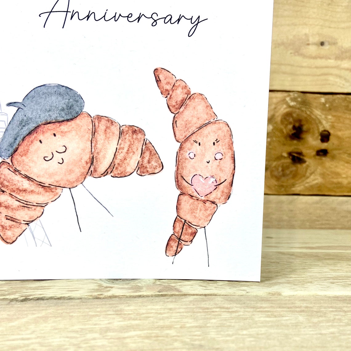 Personalised Croissant Anniversary Card | for Boyfriend, for Girlfriend ...