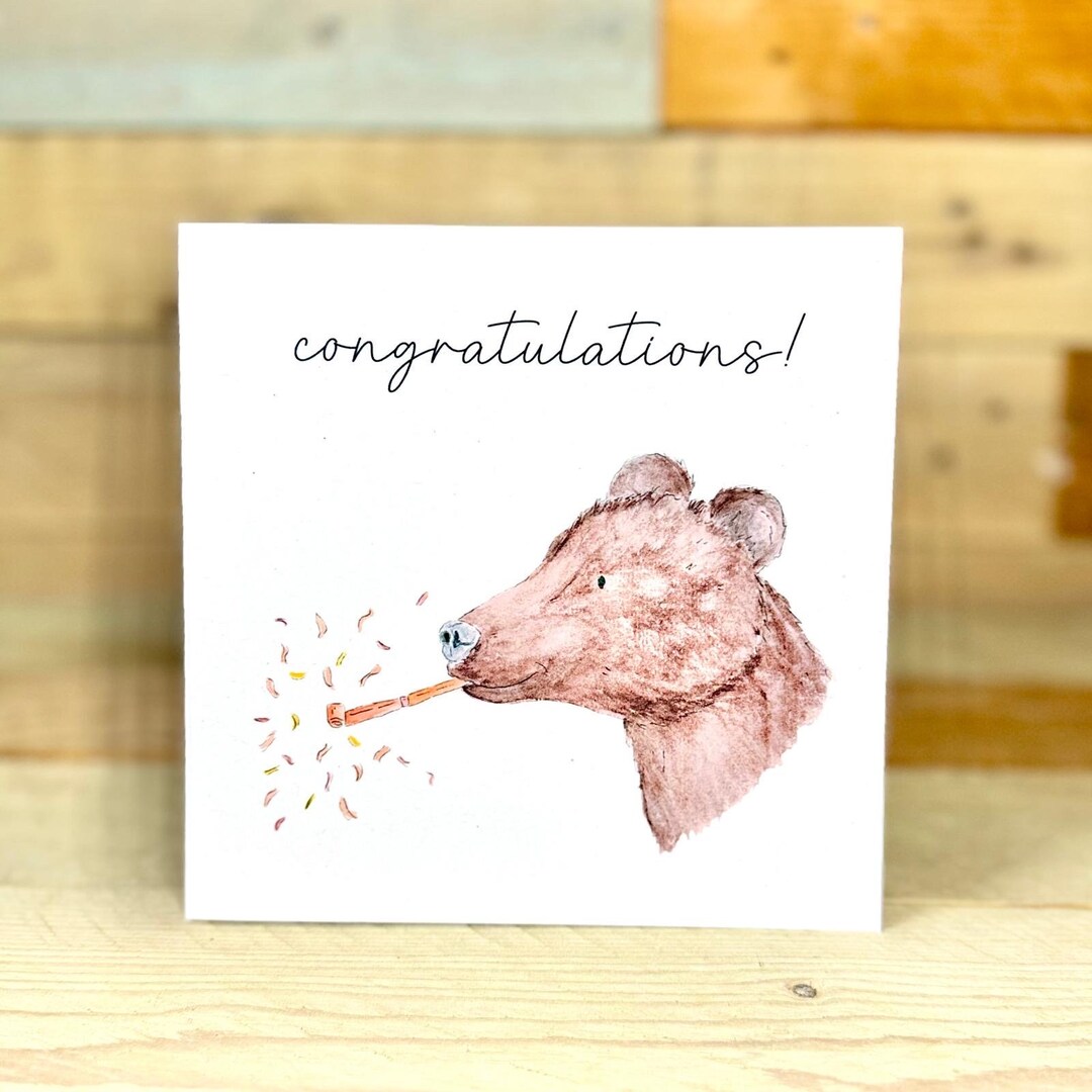 Personalised Congratulations Bear Card | Congratulatory Card ...