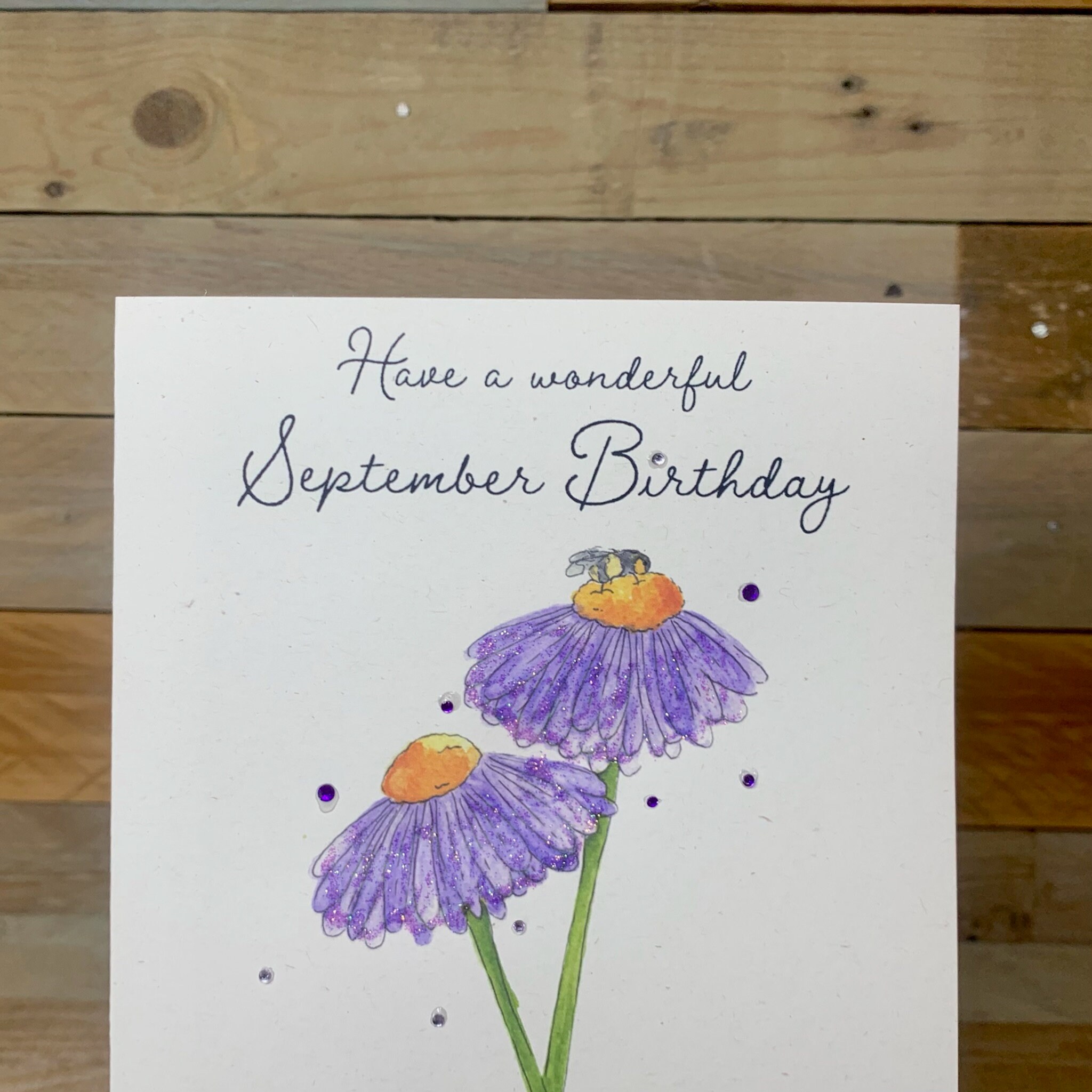 September Birth Flower Birthday Card Birth Month September - Etsy
