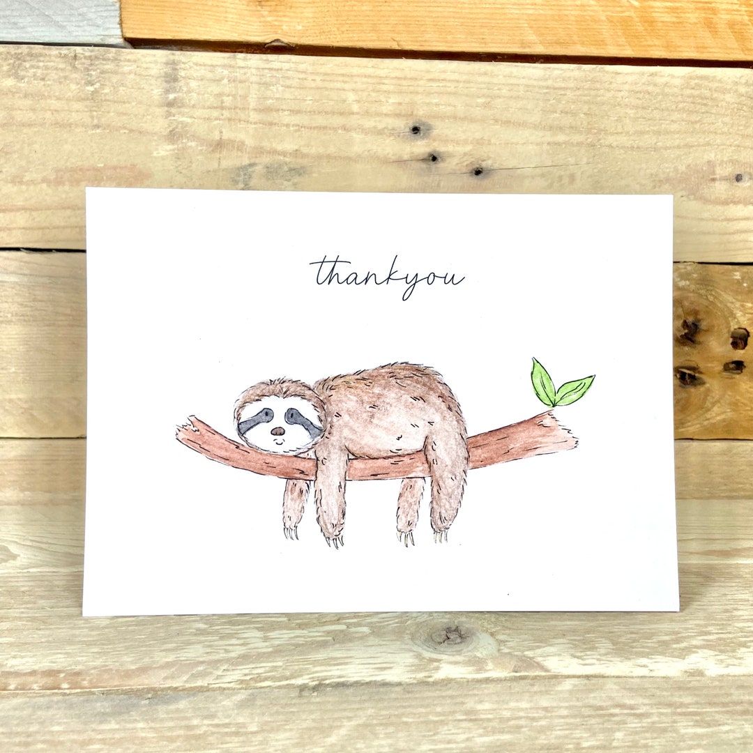 Personalised Sloth Thank You Card | Thankyou Card, Thank You Card ...