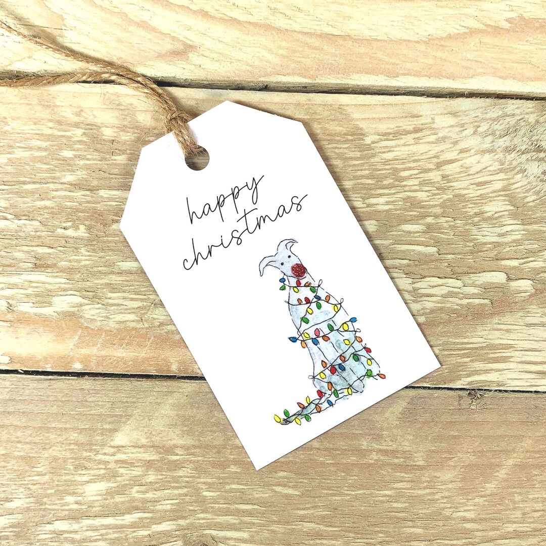 Whippet Christmas Tags | Dog Christmas Tags, Boys Gift Tags Christmas ...