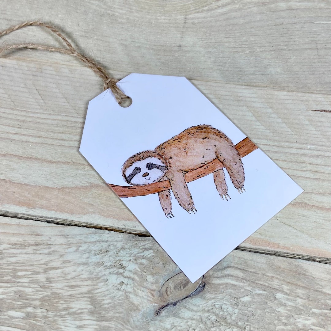 Sloth Gift Tags | Birthday Favour Tags, Sloth Party, Gift Tag, for Her ...