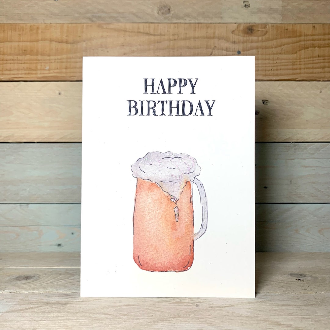 Personalised Pint Birthday Card | Mens Cards | Alcohol Birthday Cards ...