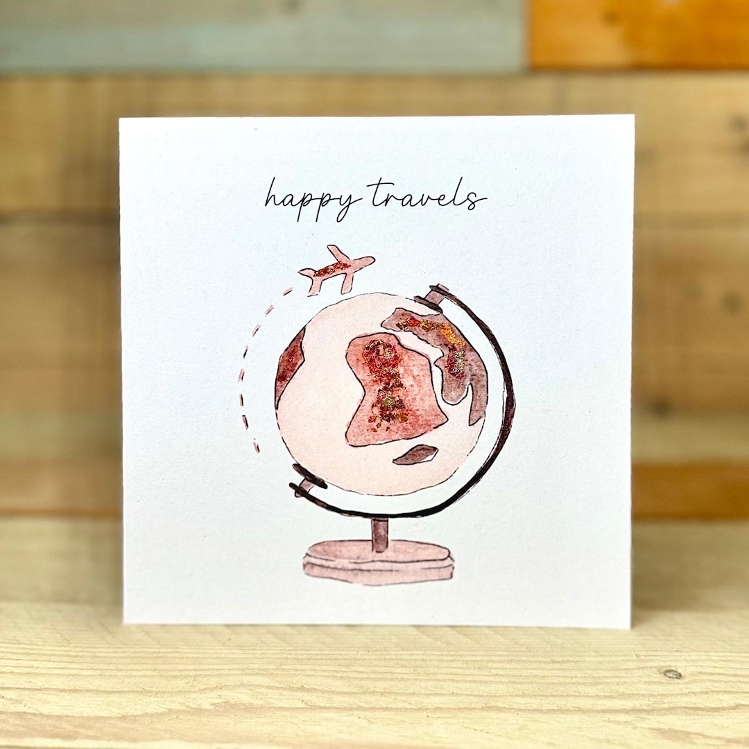 Travelling Card Happy Travels Card, Good Luck on Your Travels Card ...