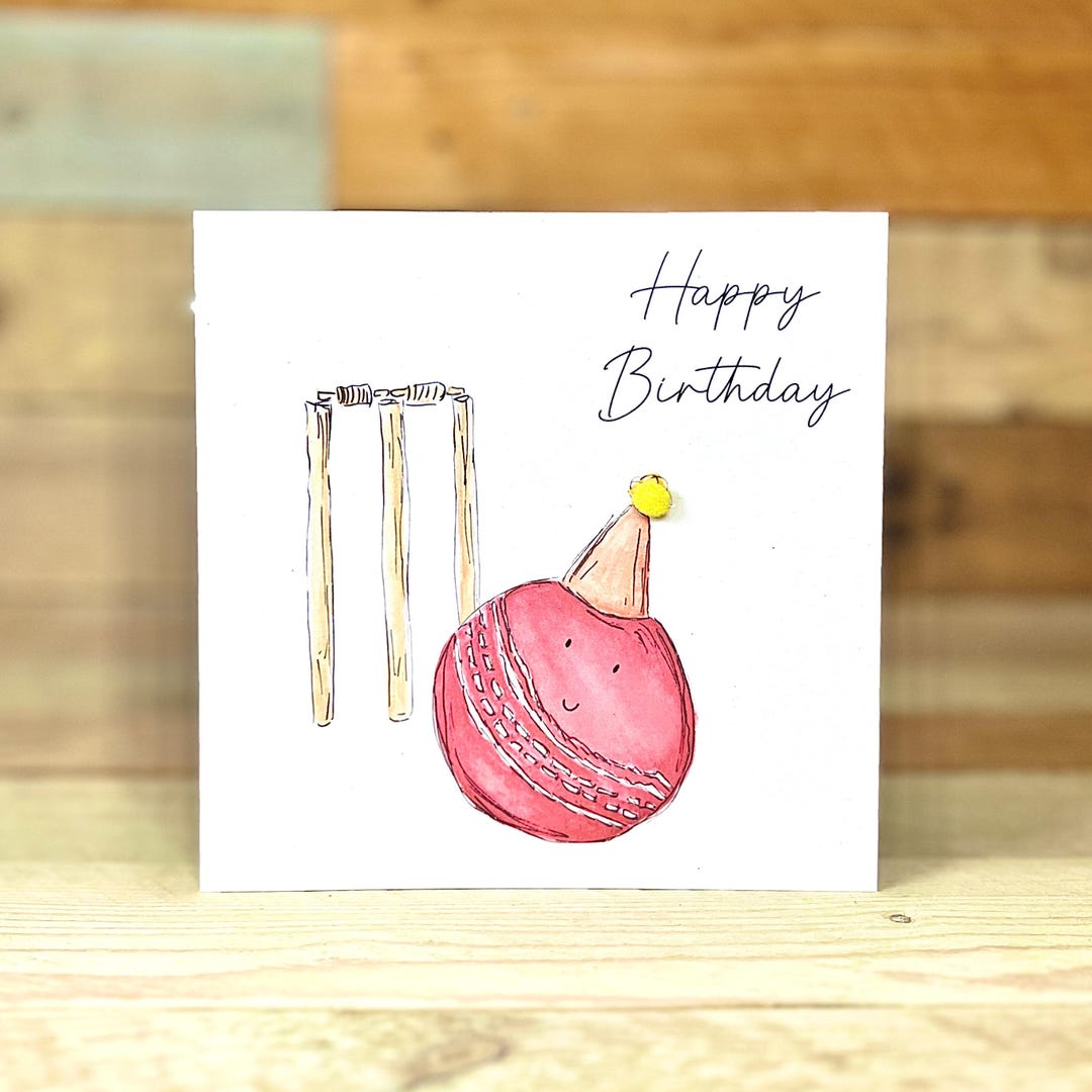 Personalised Cricket Birthday Card | Cricket Lover, Custom Sports Cards ...