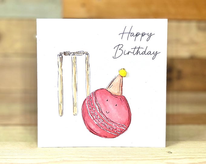 Personalised Cricket Birthday Card for Son Grandson Nephew Brother ...