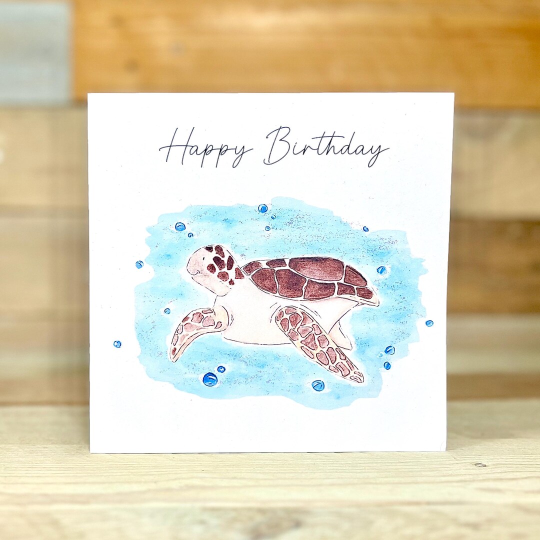 Personalised Turtle Birthday Card | Friends Birthday Card, Sea Life ...