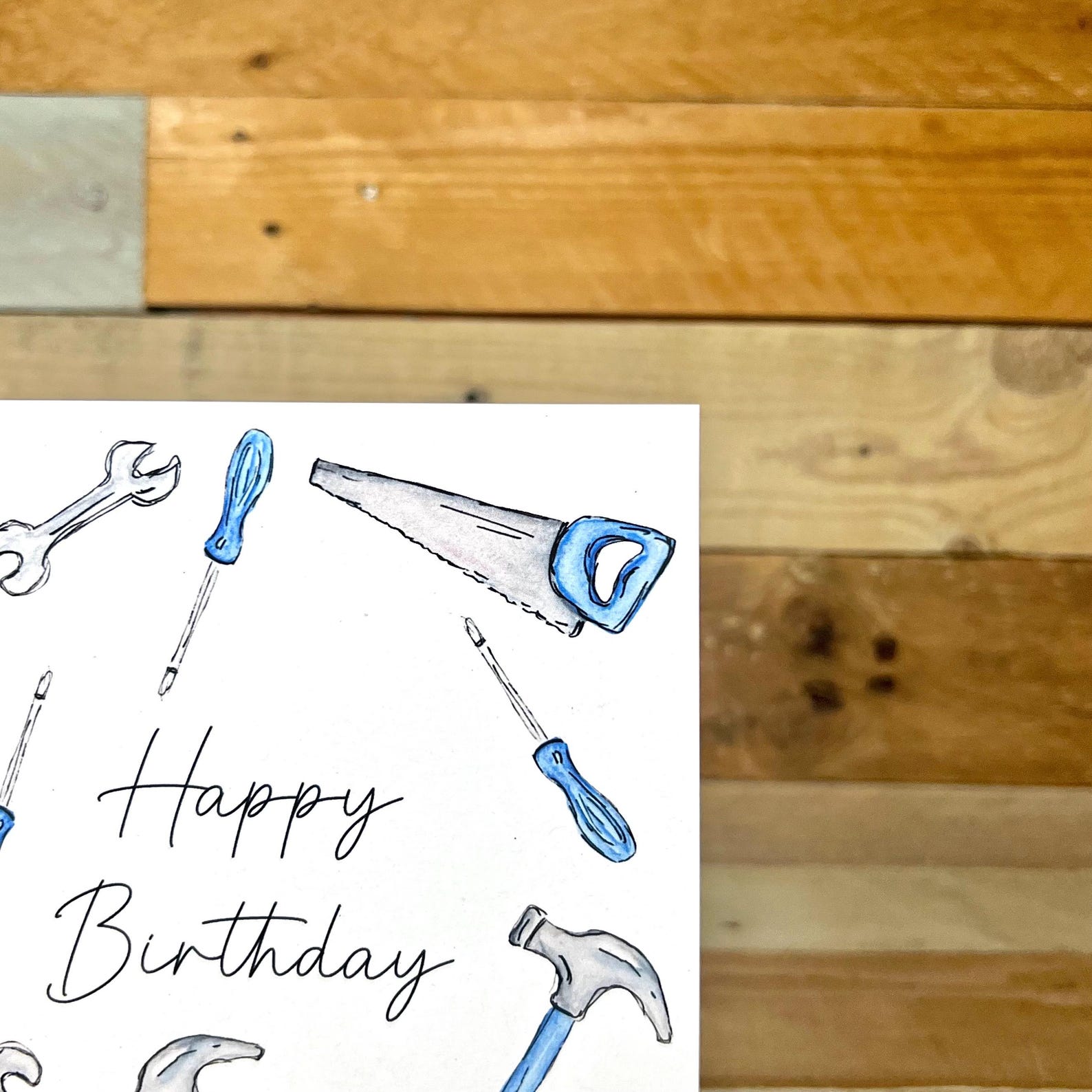 Personalised Tools Birthday Card | Handmade Birthday Card for Husband ...