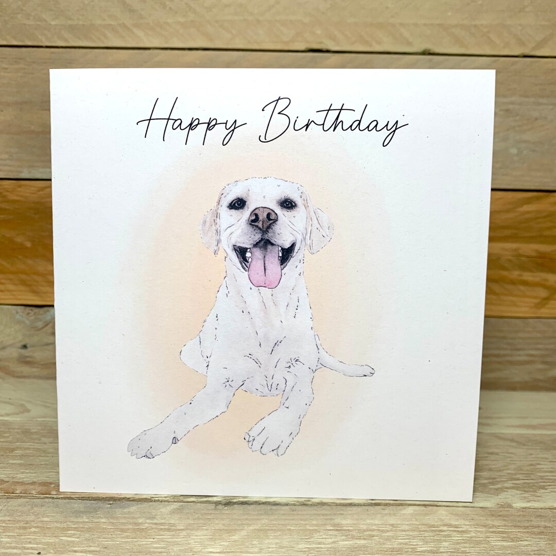 Personalised Yellow Labrador Birthday Card | Labrador Birthday Card ...