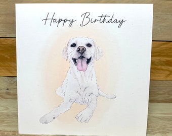 Yellow Lab Birthday Card Pawsome Birthday - Etsy