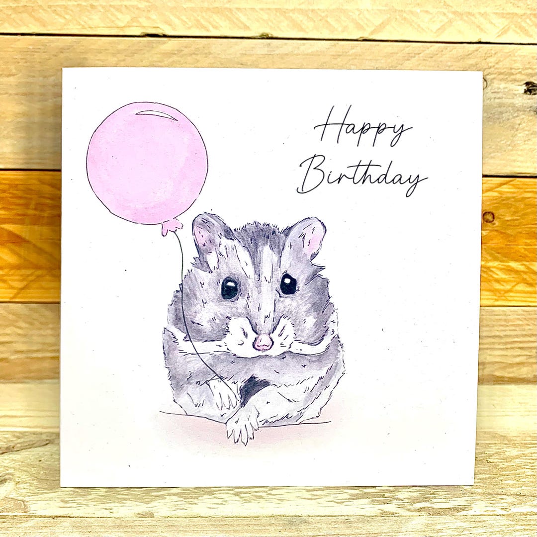 Personalised Hamster Birthday Card | Dwarf Hamster, Cheerful Card ...