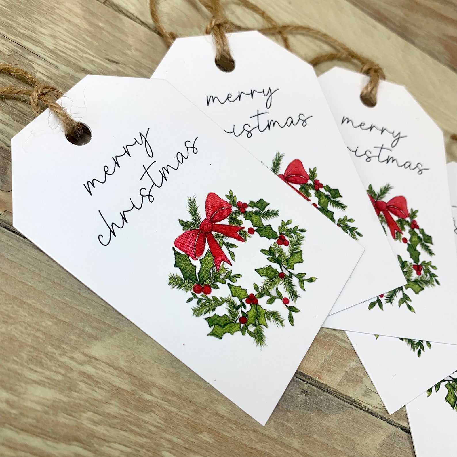 Christmas Wreath Gift Tags Christmas Tags Gift Tags Christmas Christmas ...