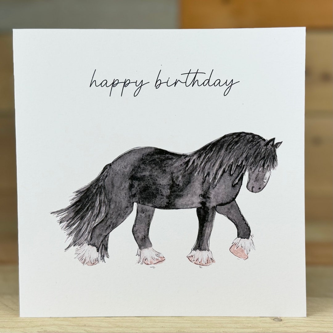 Shire Horse Birthday Card Daughter Birthday Card, Horse Card, Horse ...