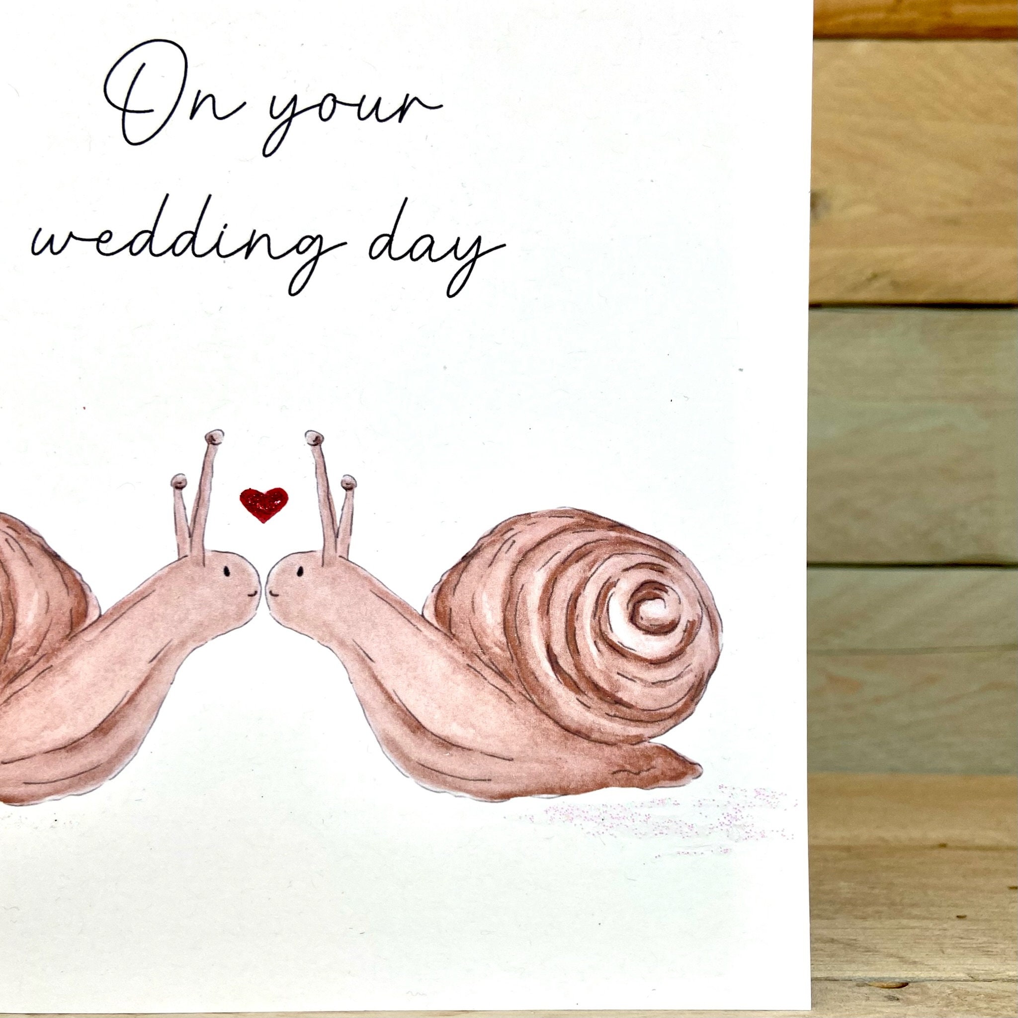 Personalised Snails Wedding Card | Fun Wedding Card, Wedding Card ...