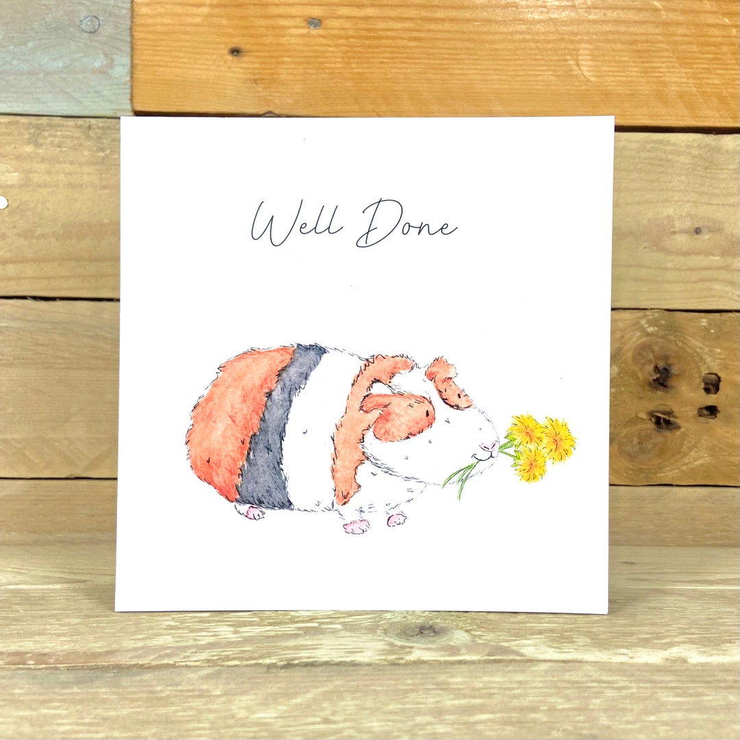 Guinea Pig Well Done Card Well Done Card, Well Done, Proud of You ...