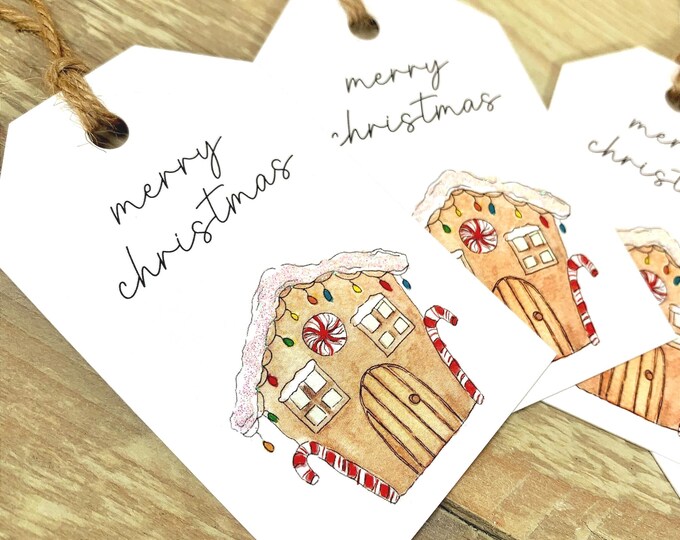 Gingerbread Christmas Tag | Watercolour Christmas Tag, Christmas Tag ...