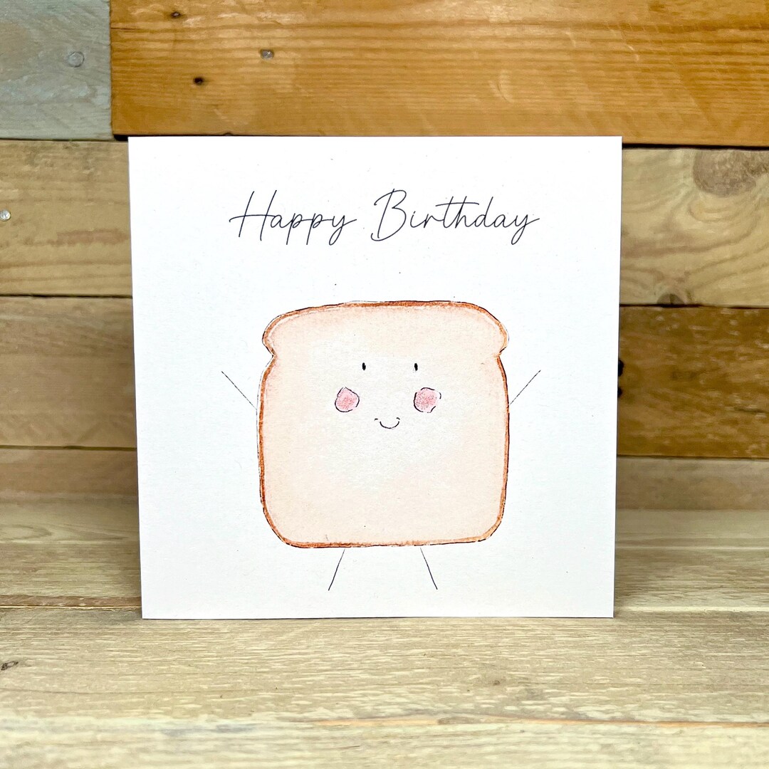 Personalised Toast Birthday Card | Foodie Birthday Card, Funny Birthday ...