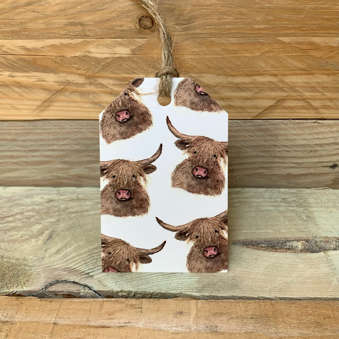 Highland Cow Gift Tags | Present Labels, Hairy Cow, Plain Gift Tags ...