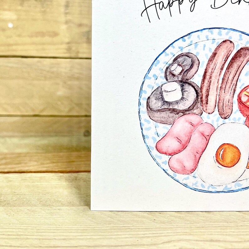 Personalised Full English Birthday Card | Dad Birthday Card, Foodie ...