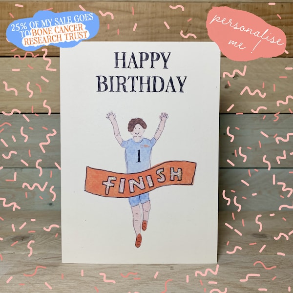 Runner Birthday Card - Etsy UK