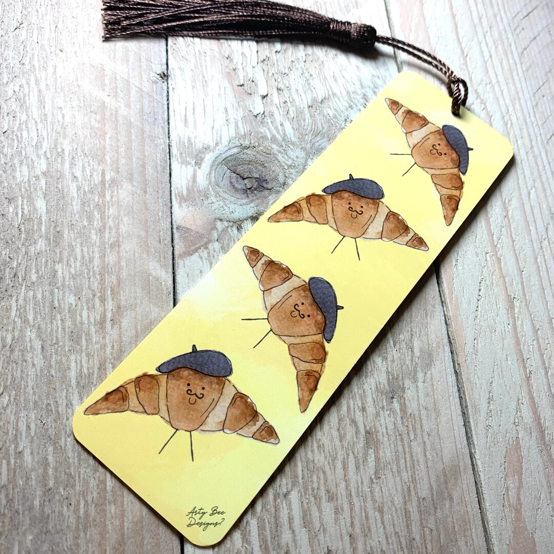 Croissant Bookmark | Metal Bookmark, Unique Bookmark for Men, Food ...