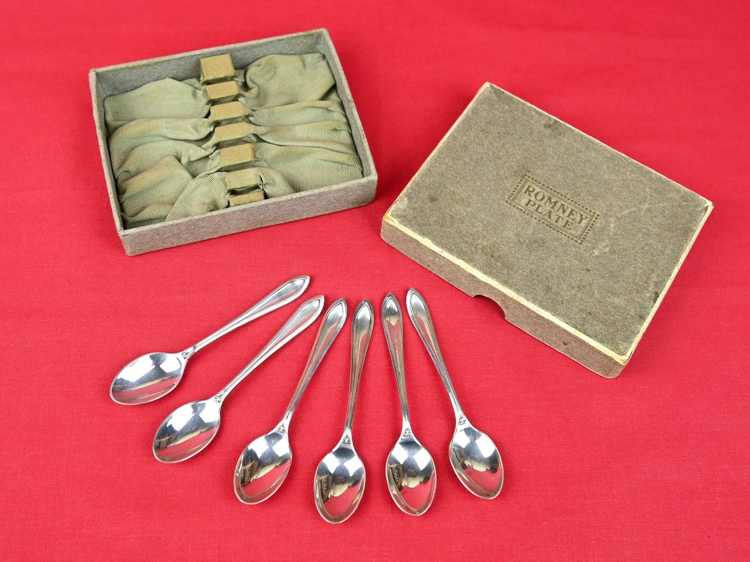 Antique Coffee/teaspoons - Silver Plated - Gainsborough Design - Romney ...
