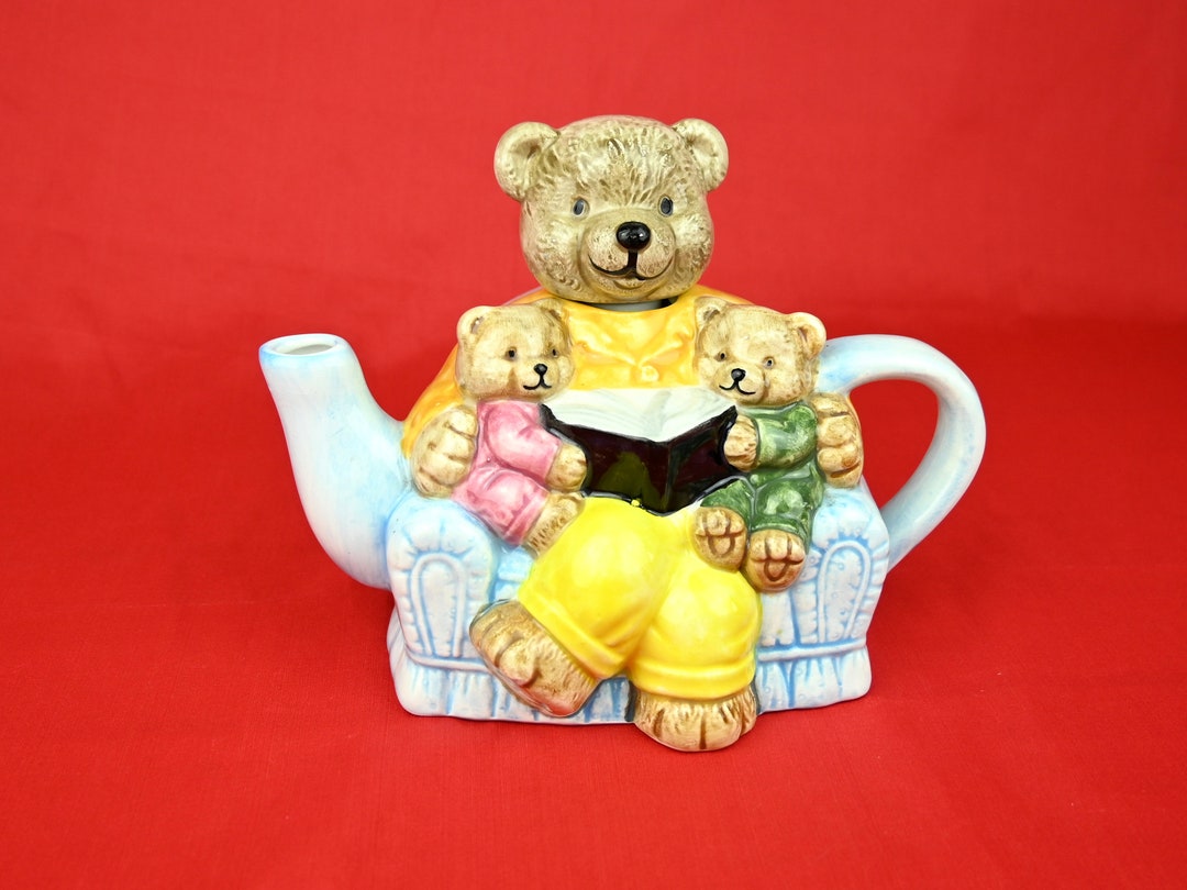 Ornamental Teddy Bear Teapot - Grandpa Teddy Teapot - Decorative Teapot ...