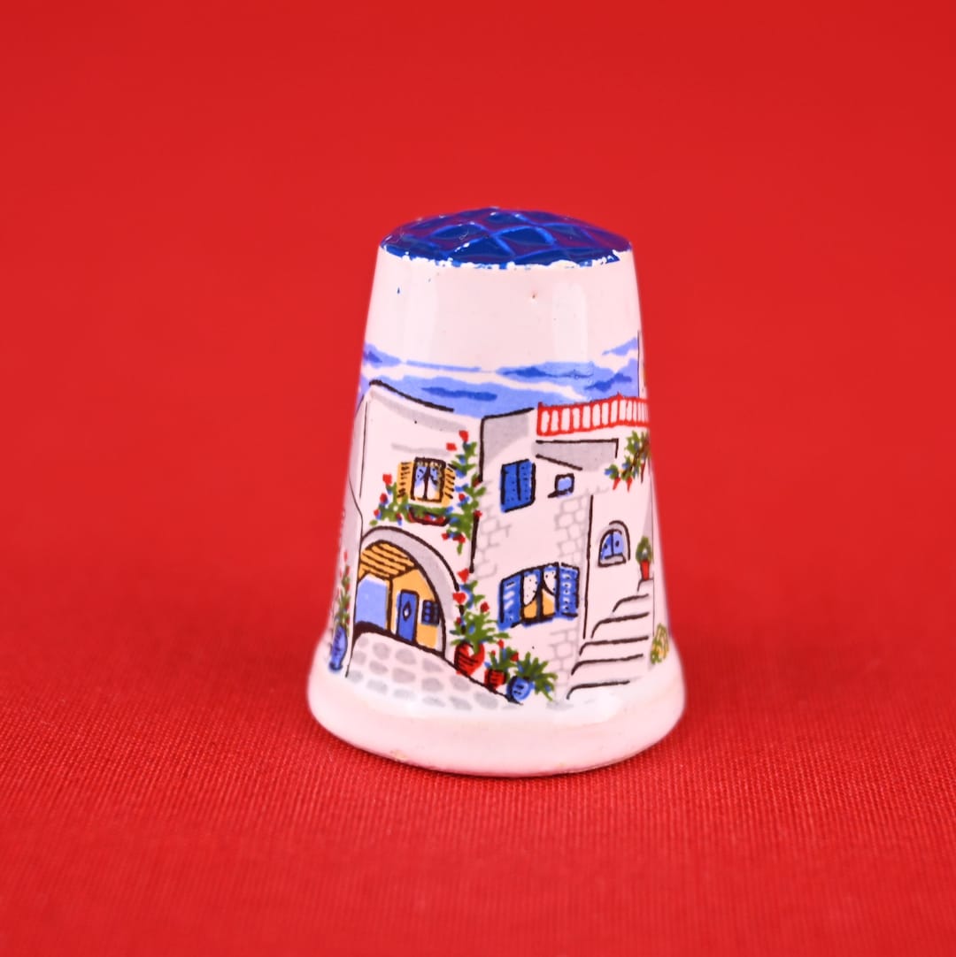 Thimble Zakynthos Greek Island Ceramic Thimble - Etsy