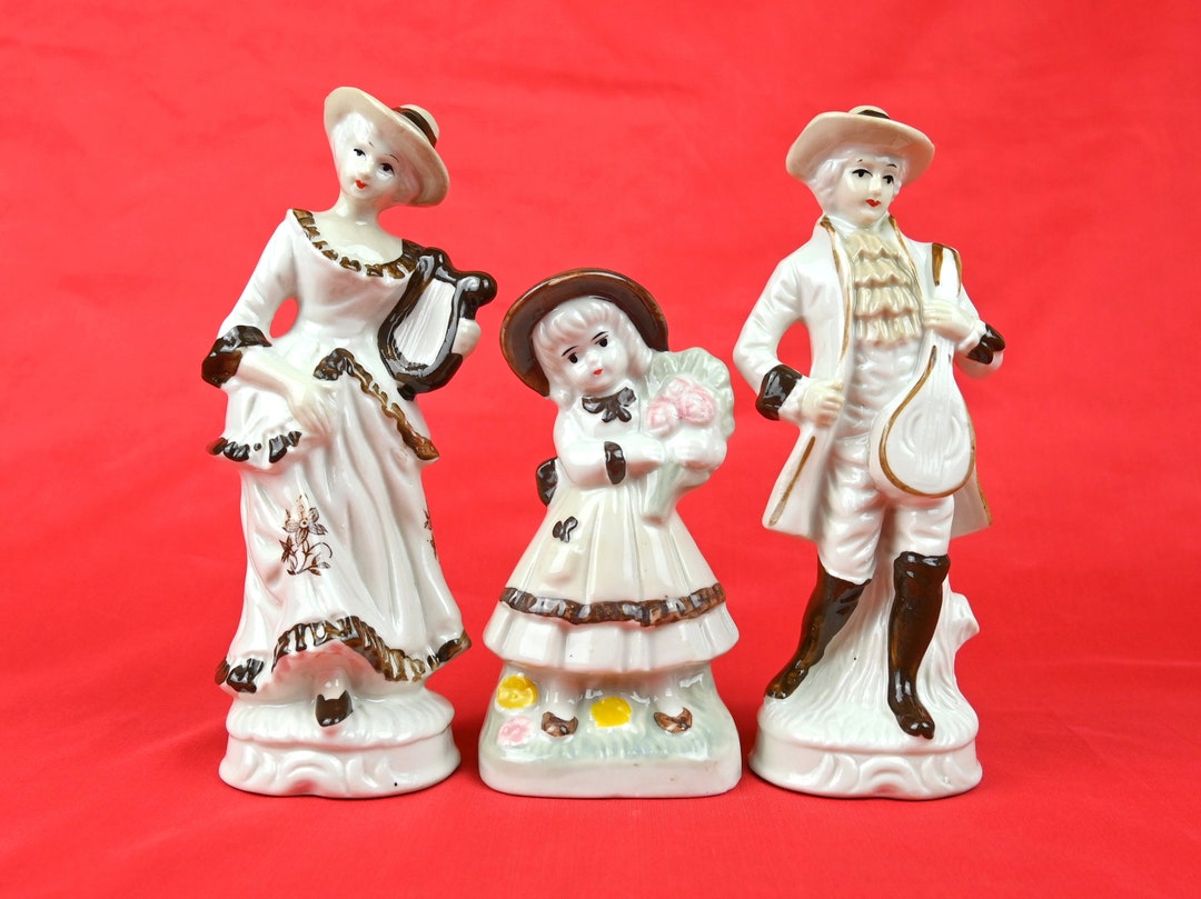 Vintage Porcelain Regency Figurines - Set of Three - J B G London - Etsy