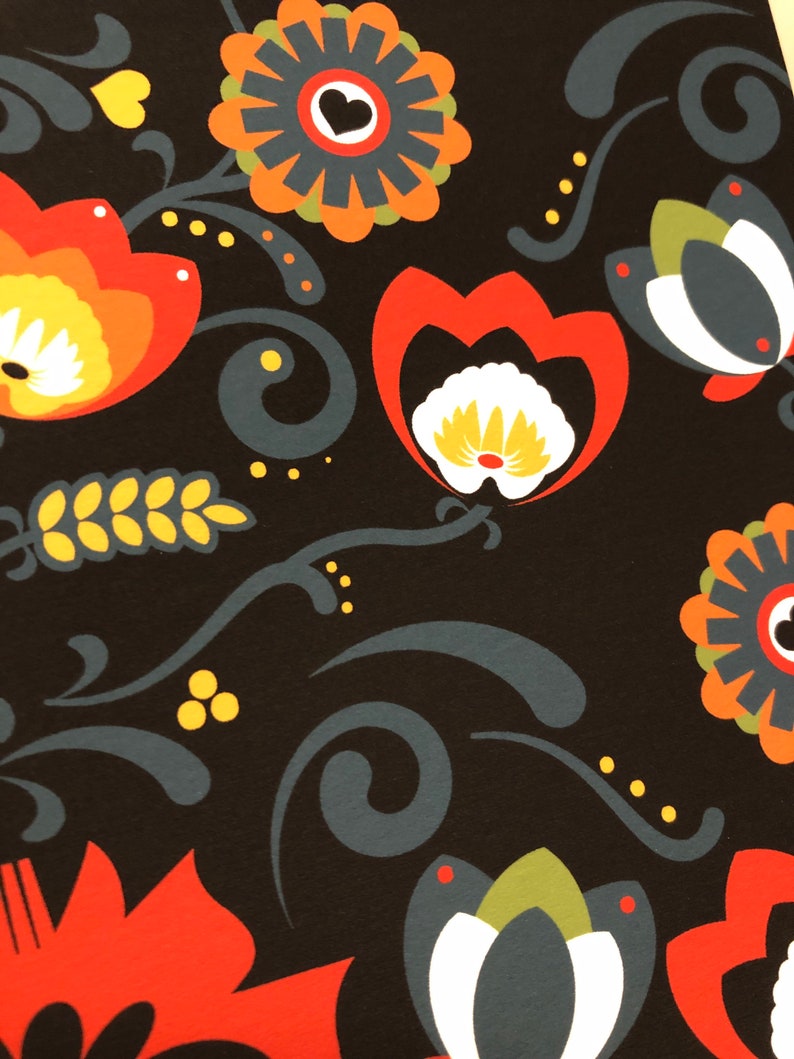 Folk Flowers Art Print // Pennsylvania Dutch Folk Art Pattern // Giclée ...