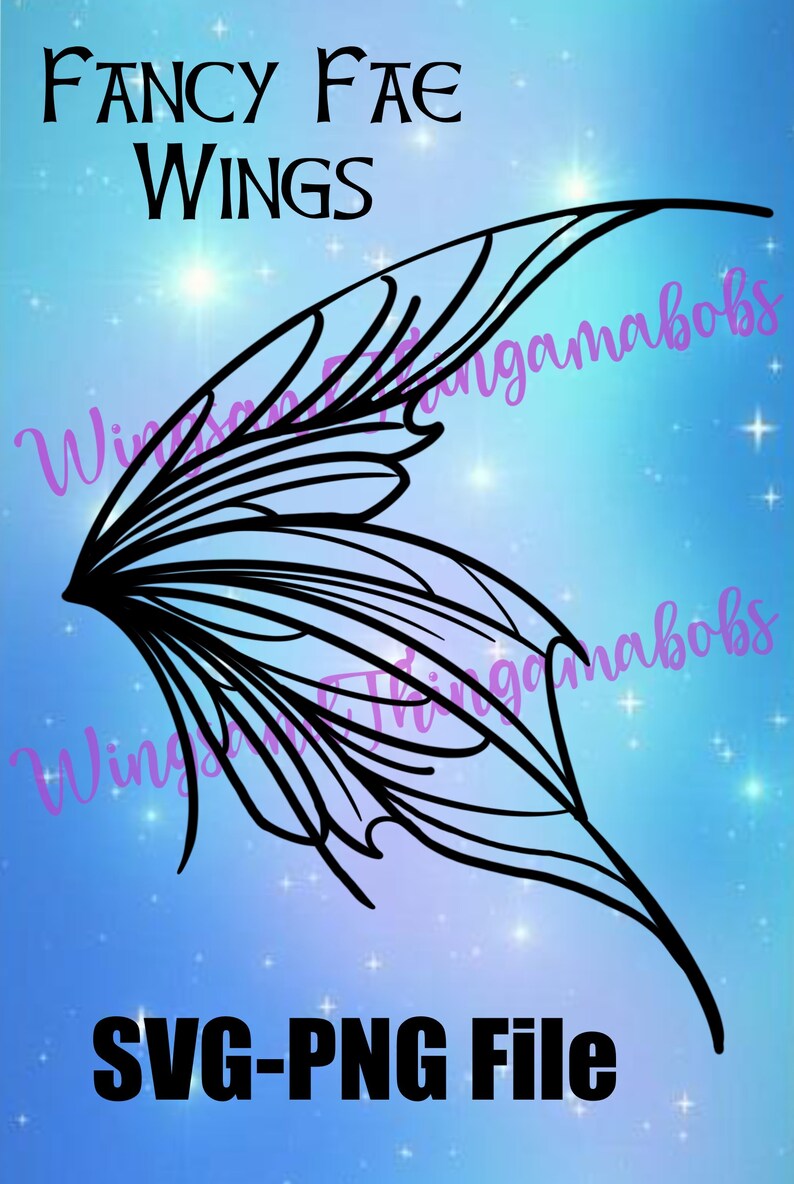 Fancy Fae Fairy Wing SVG/PNG Cricut File - Etsy