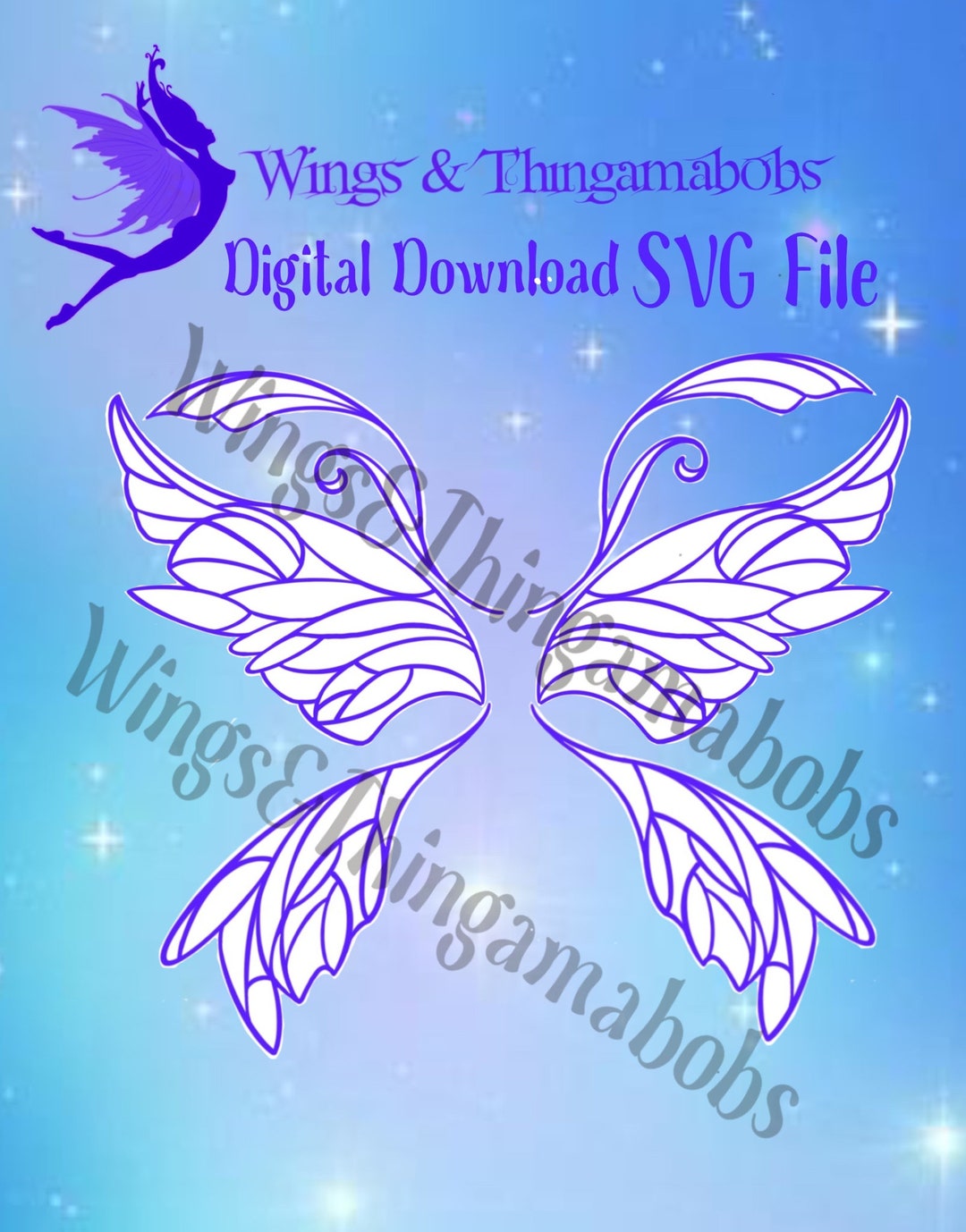 Pixie Fae Fairy Wing SVG Cricut File - Etsy