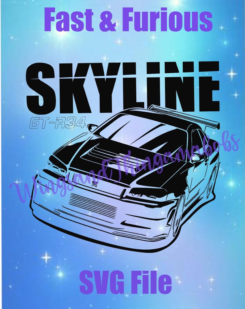 Fast & Furious Skyline SVG Digital Download - Etsy