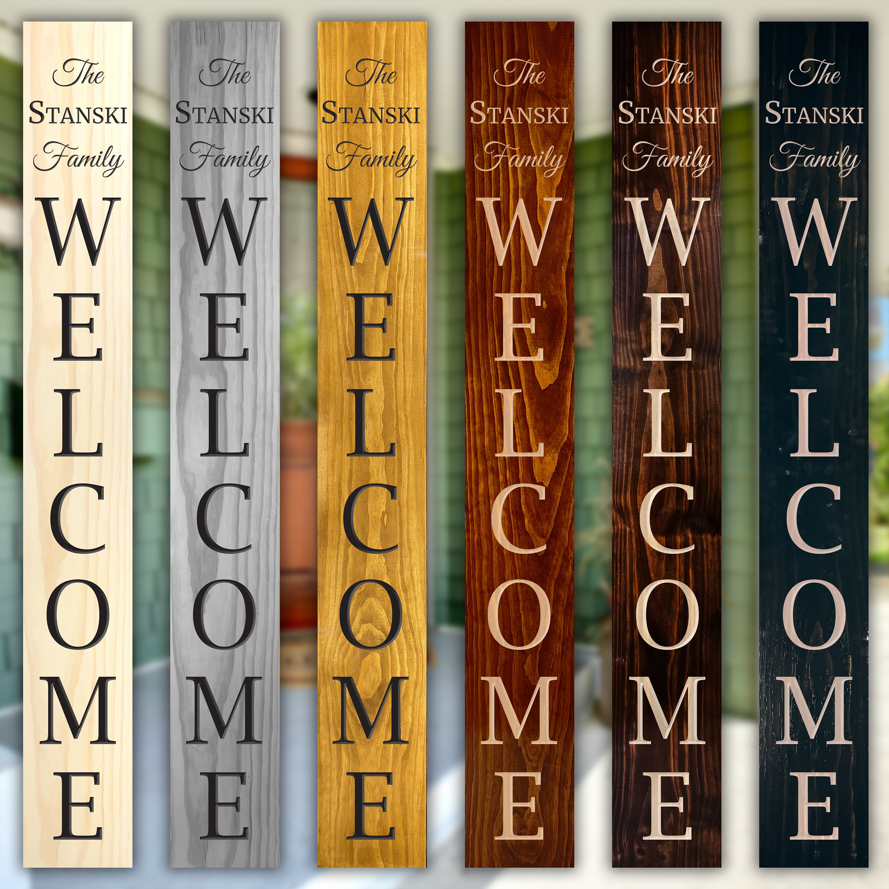 Custom Carved Porch Wooden Welcome Sign Multiple Sizes - Etsy