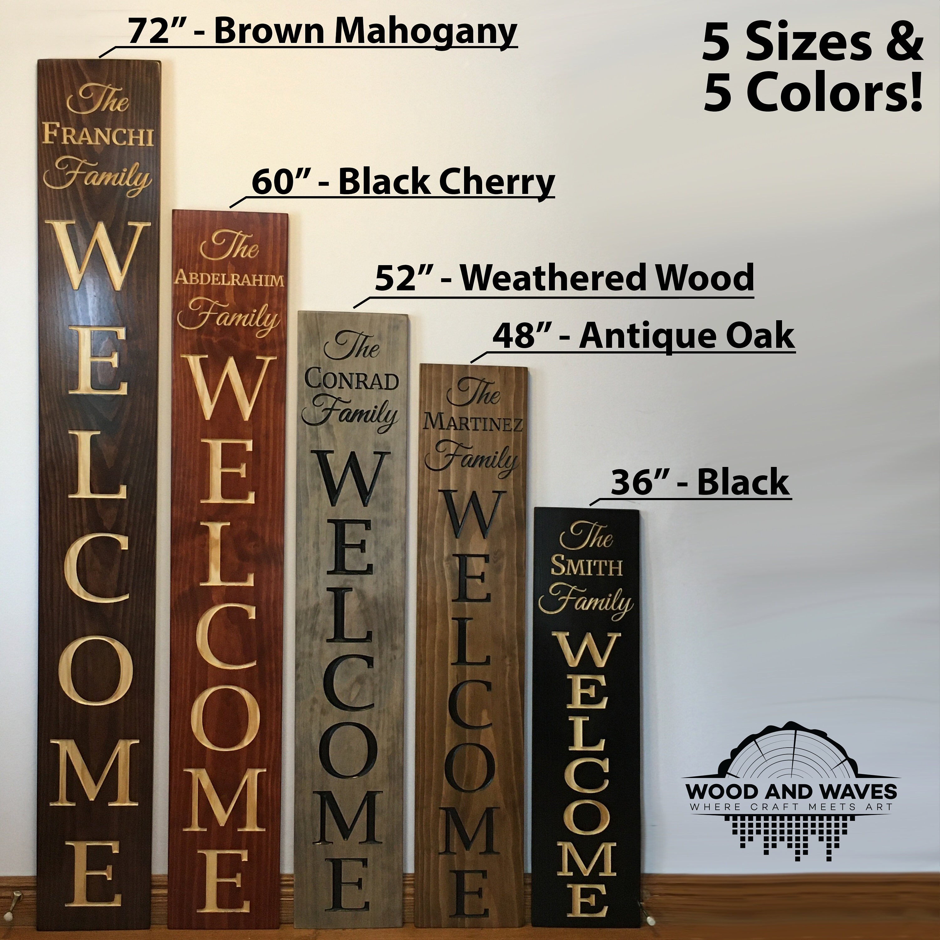 Welcome-ish Carved Welcome Sign Personalized Last Name - Etsy