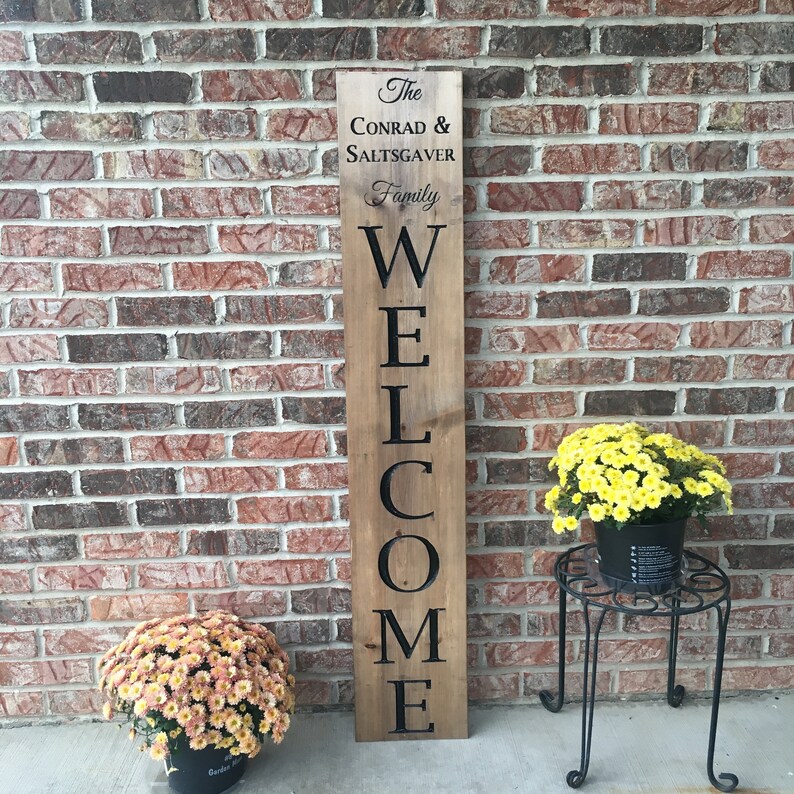 3D Carved Porch Welcome Signs | Etsy