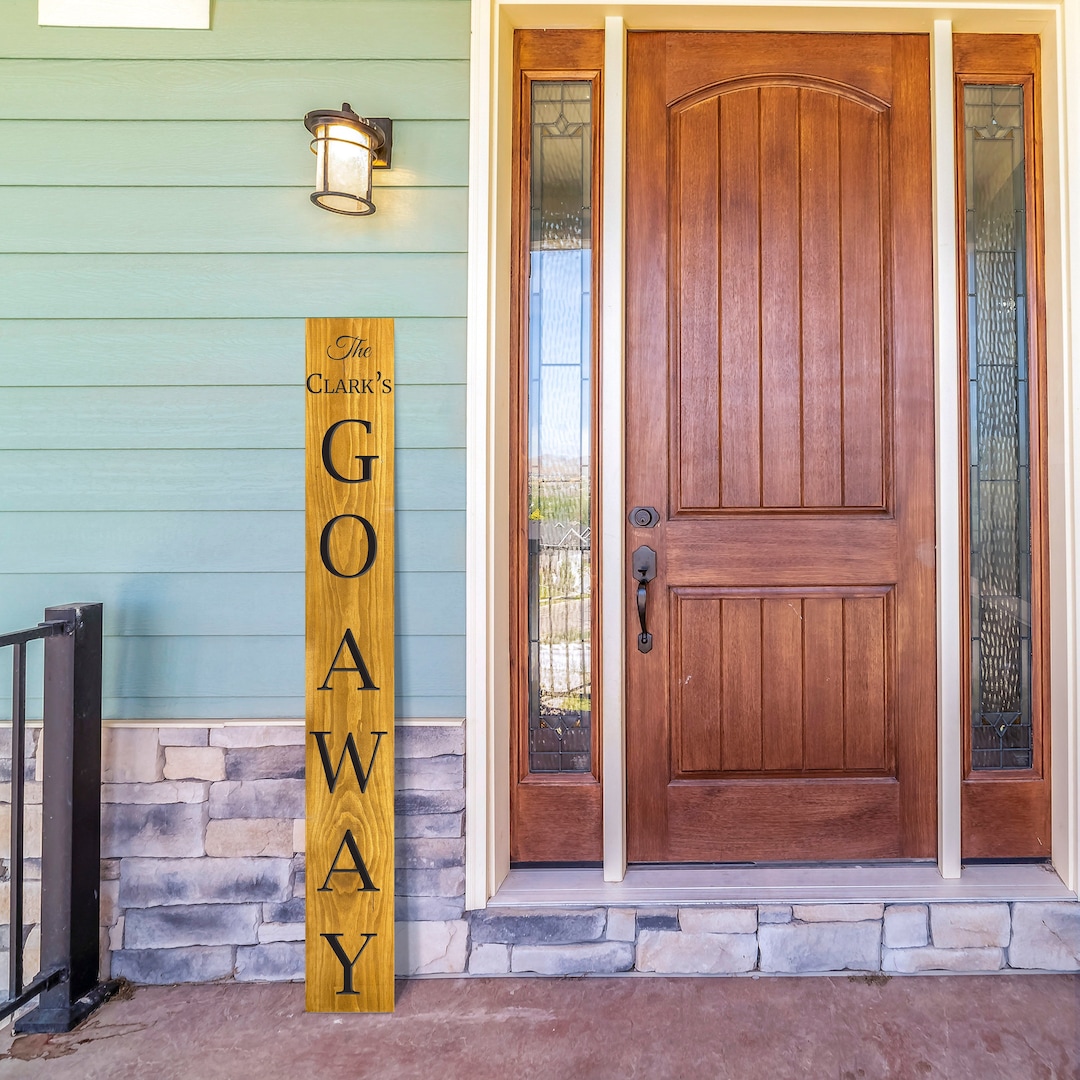 2-sided Custom Porch Welcome/go Away Sign Treated for the Outdoors Your ...