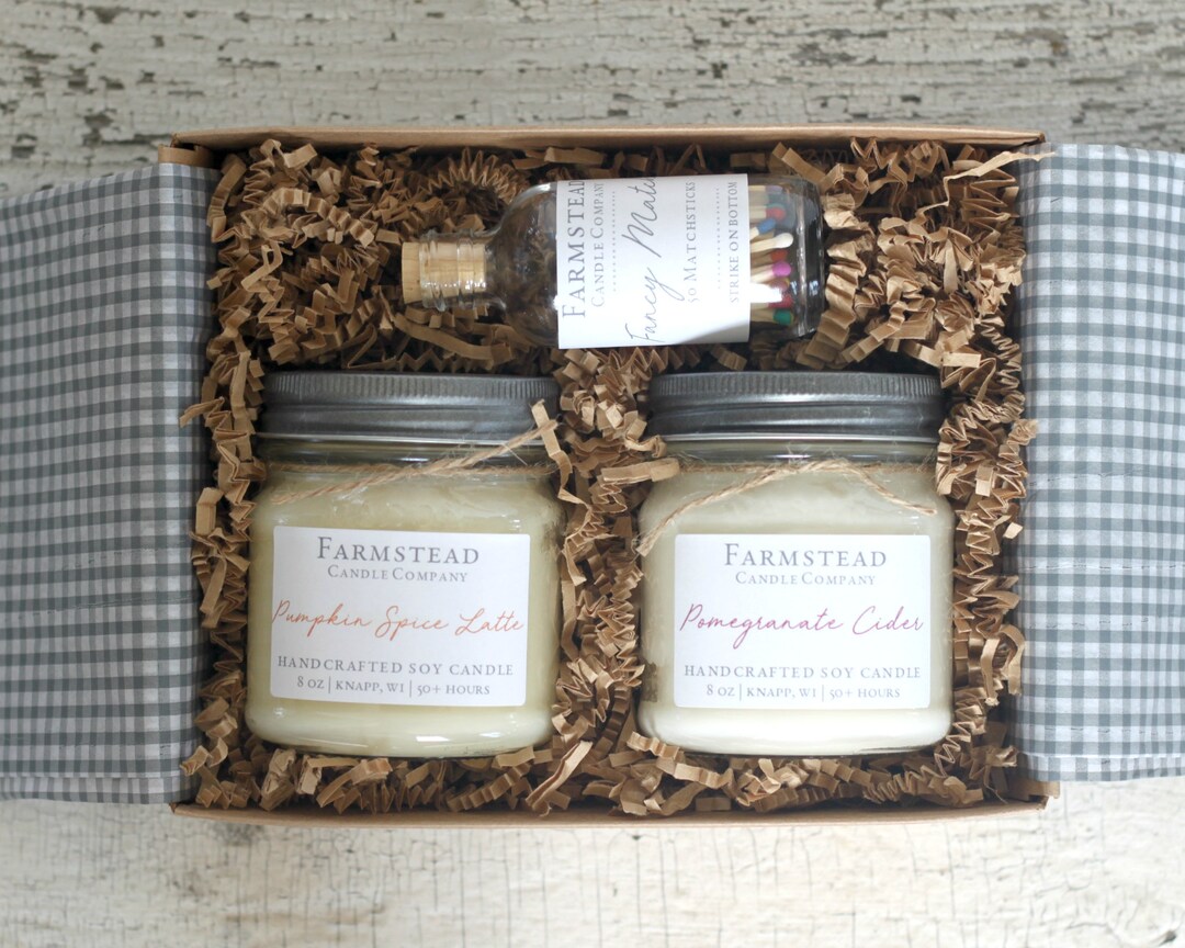 Candle Gift Set, Pick 2 Mason Jar Soy Candle Gift Pack, Gift Ready ...