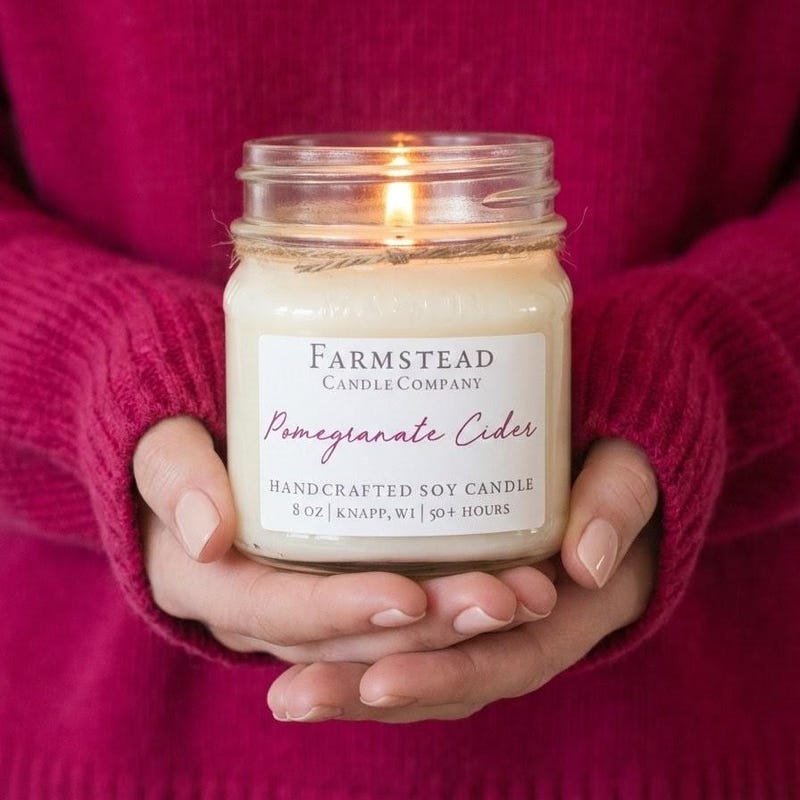 Pomegranate Candle Jar - Etsy