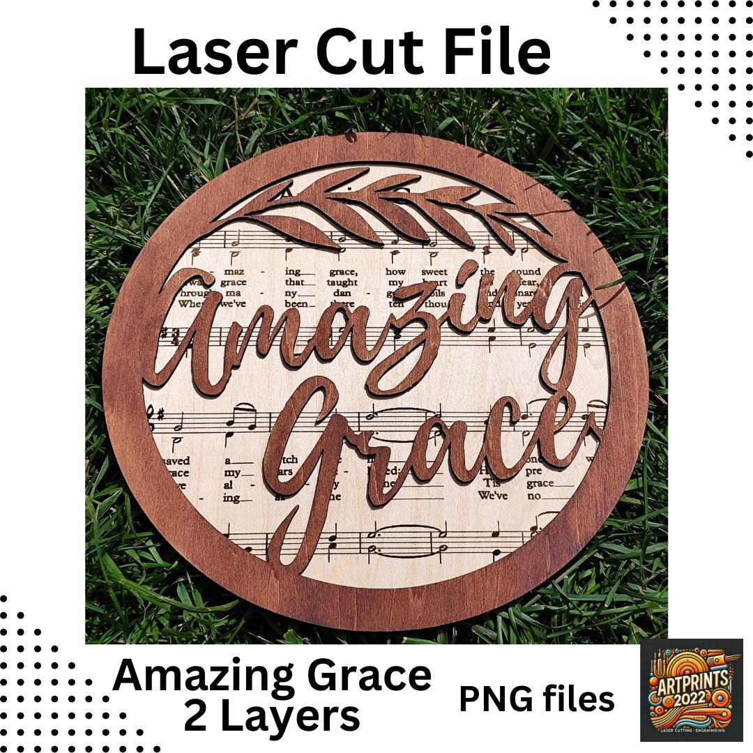 Amazing Grace Laser Cut File – Wedding Gift, 2 Layers (PNG) - Etsy