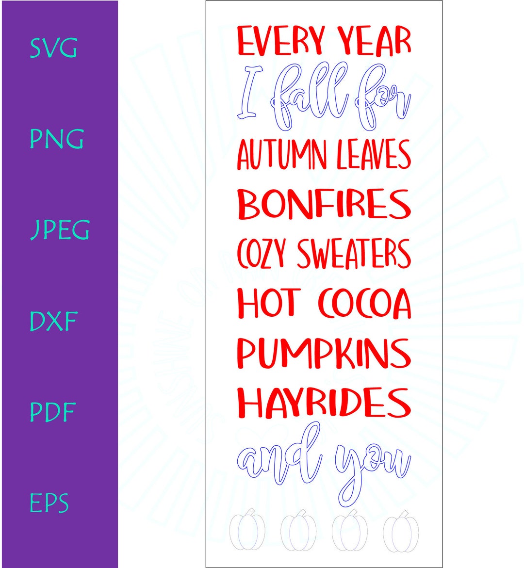 Every Year I Fall for You Cut File - Etsy