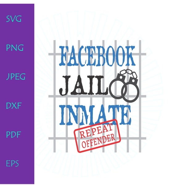 Facebook Jail Svg - Etsy
