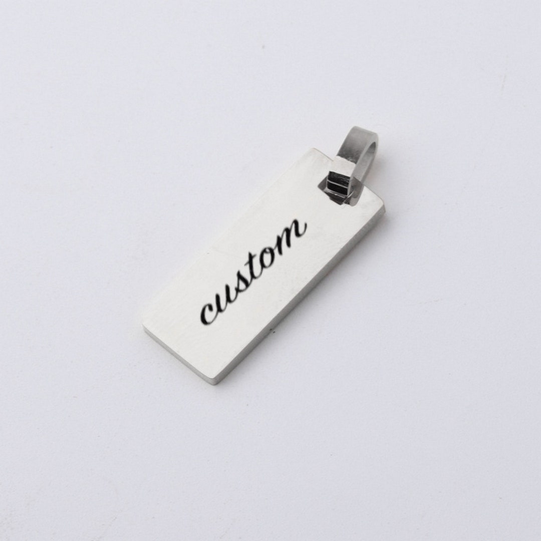 Custom Charm Rectangular Custom Jewelry Personalized Charm Stainless ...
