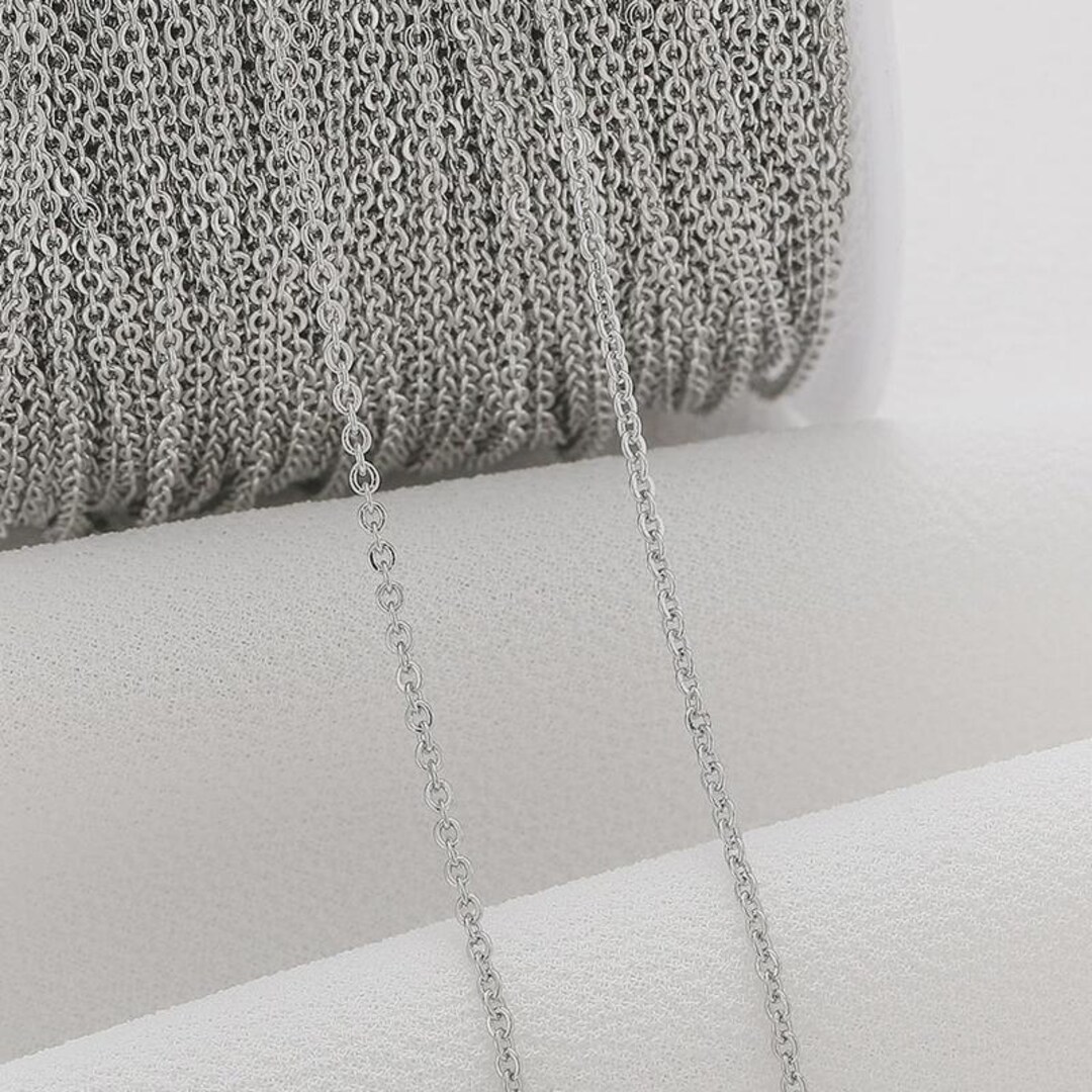 White Gold Plated Tiny Cable Chain Chain,necklace Chain,cross Chain,o ...