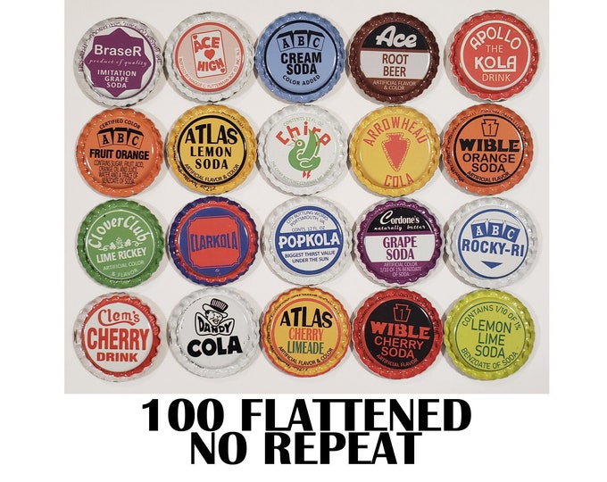 50 Vintage & Vintage Inspired Random Bottle Caps Collectible Craft ...