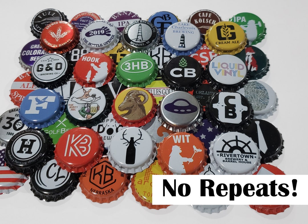 NO REPEAT Beer Bottle Caps No Dents Assorted Bottle Caps Bulk Flattened ...