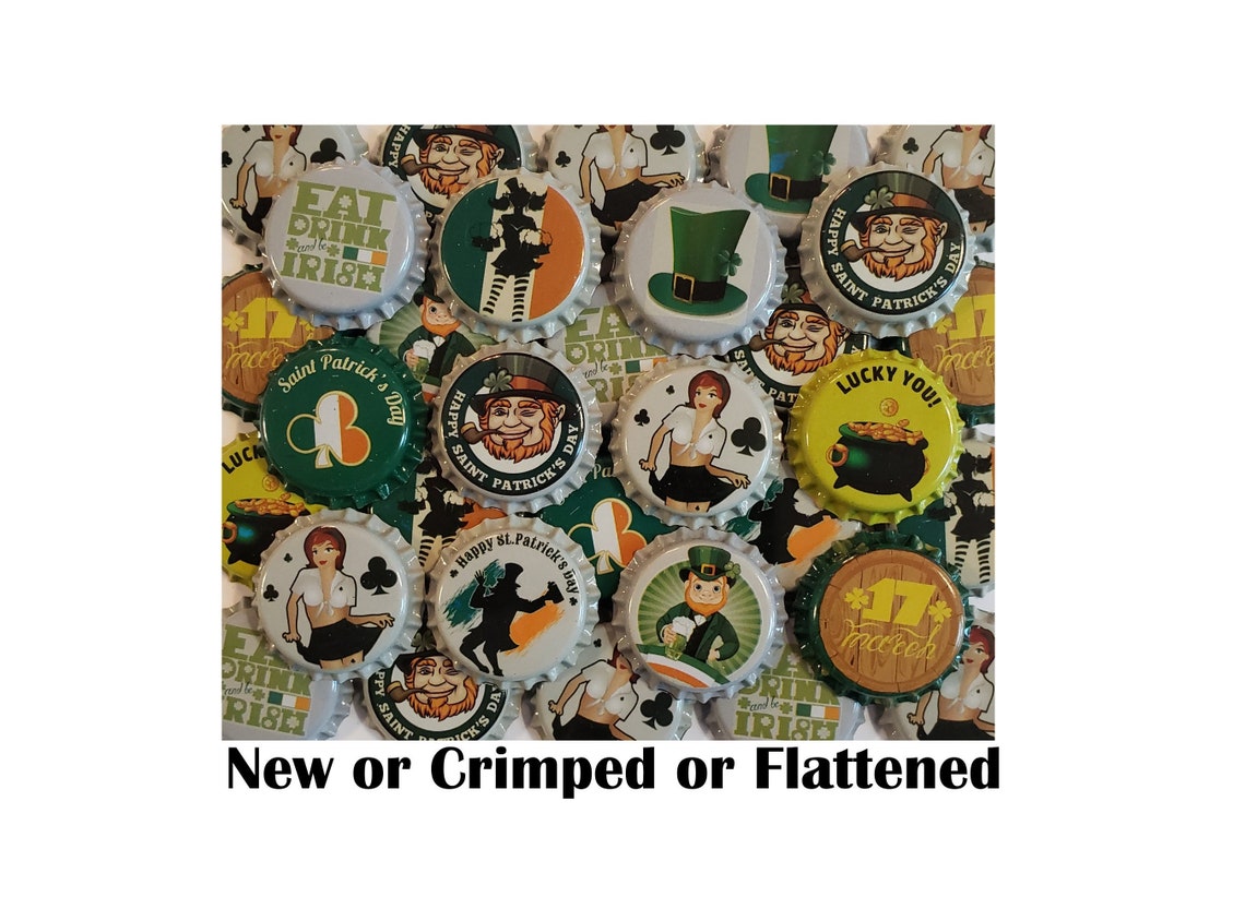 100 Beer Bottle Caps St. Patrick's Home Brew Homebrew Caps - Etsy