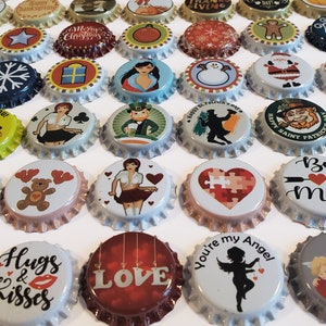 Mixed Beer Bottle Caps (350+ DIFFERENT Mixed Designs!) No Defects Home ...