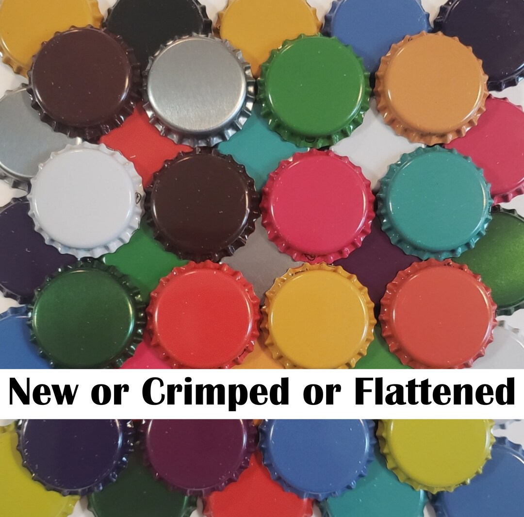 Colored Beer Bottle Crown Caps Homebrewing Homebrew Flattened Bottle ...