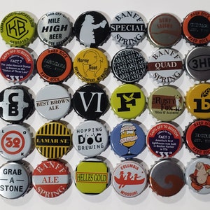 100 Beer Bottle Caps NO DENTS Assorted Bottle Caps Bulk Flattened ...
